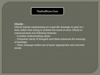 Seven C’s of Effective Communication: | PPT