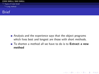 Code Smells and Its type (With Example) | PDF