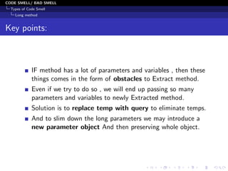 Code Smells and Its type (With Example) | PDF