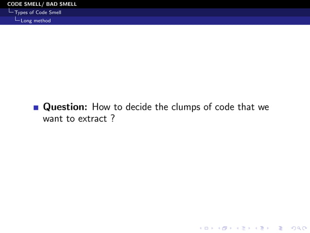 Code Smells and Its type (With Example) | PDF