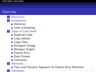 Code Smells and Its type (With Example) | PDF
