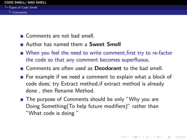 Code Smells and Its type (With Example) | PDF
