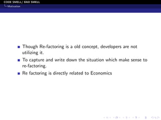 Code Smells and Its type (With Example) | PDF