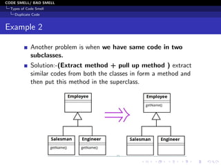 Code Smells and Its type (With Example) | PDF