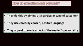 Features Of Advertisements | PPTX