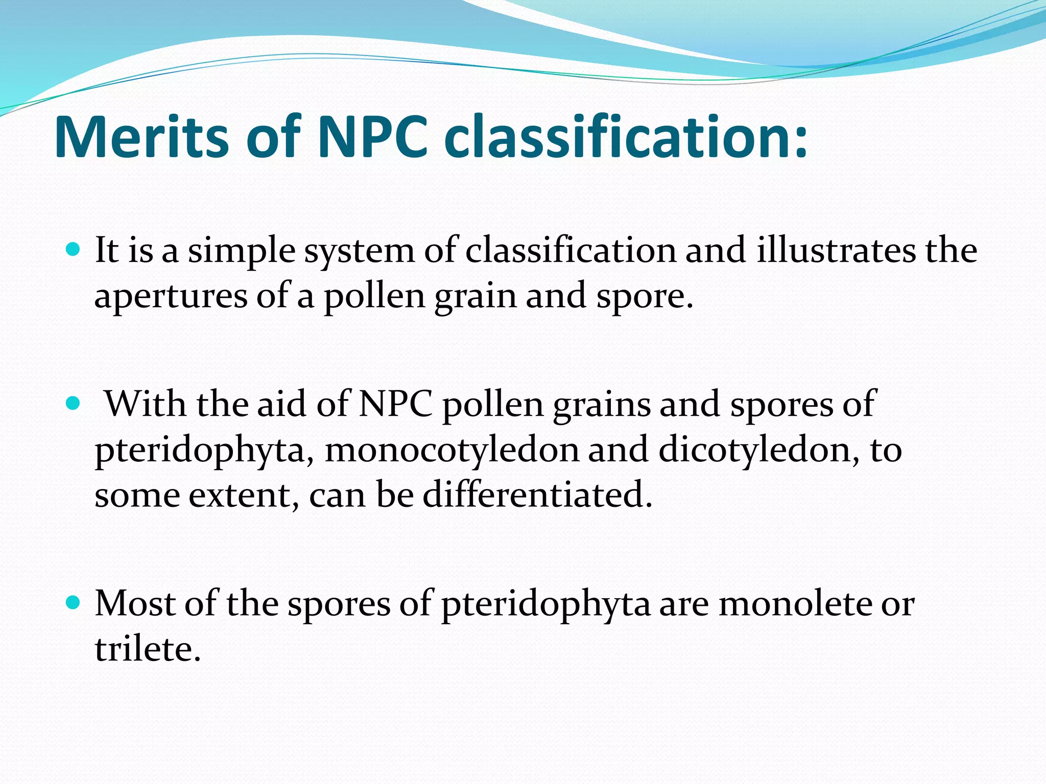 Classification of pollen and spores | PPTX