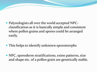 Classification of pollen and spores | PPTX