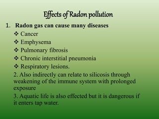 RADON POLLUTION | PPTX