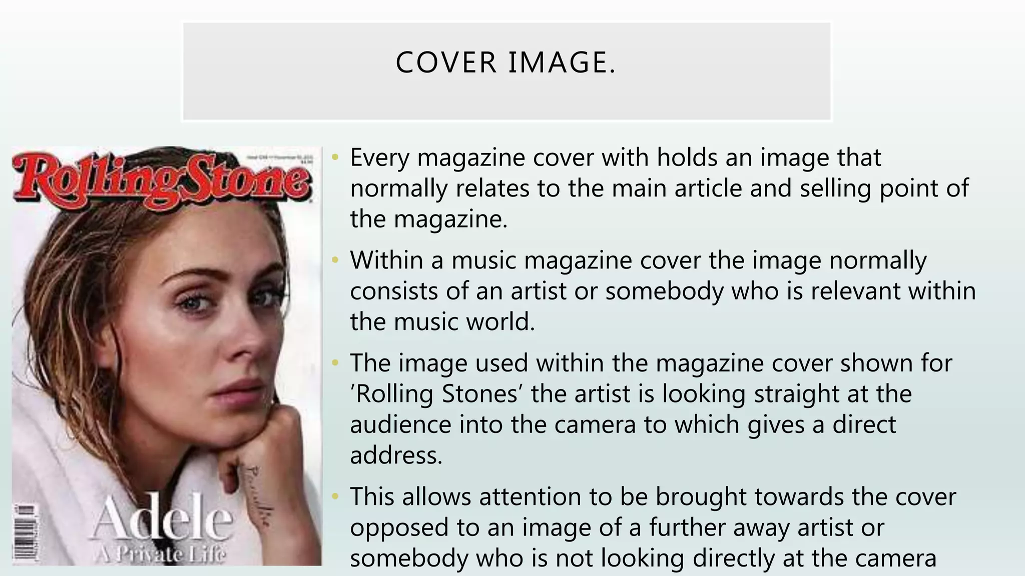 ancillary research - music magazine cover | PPTX