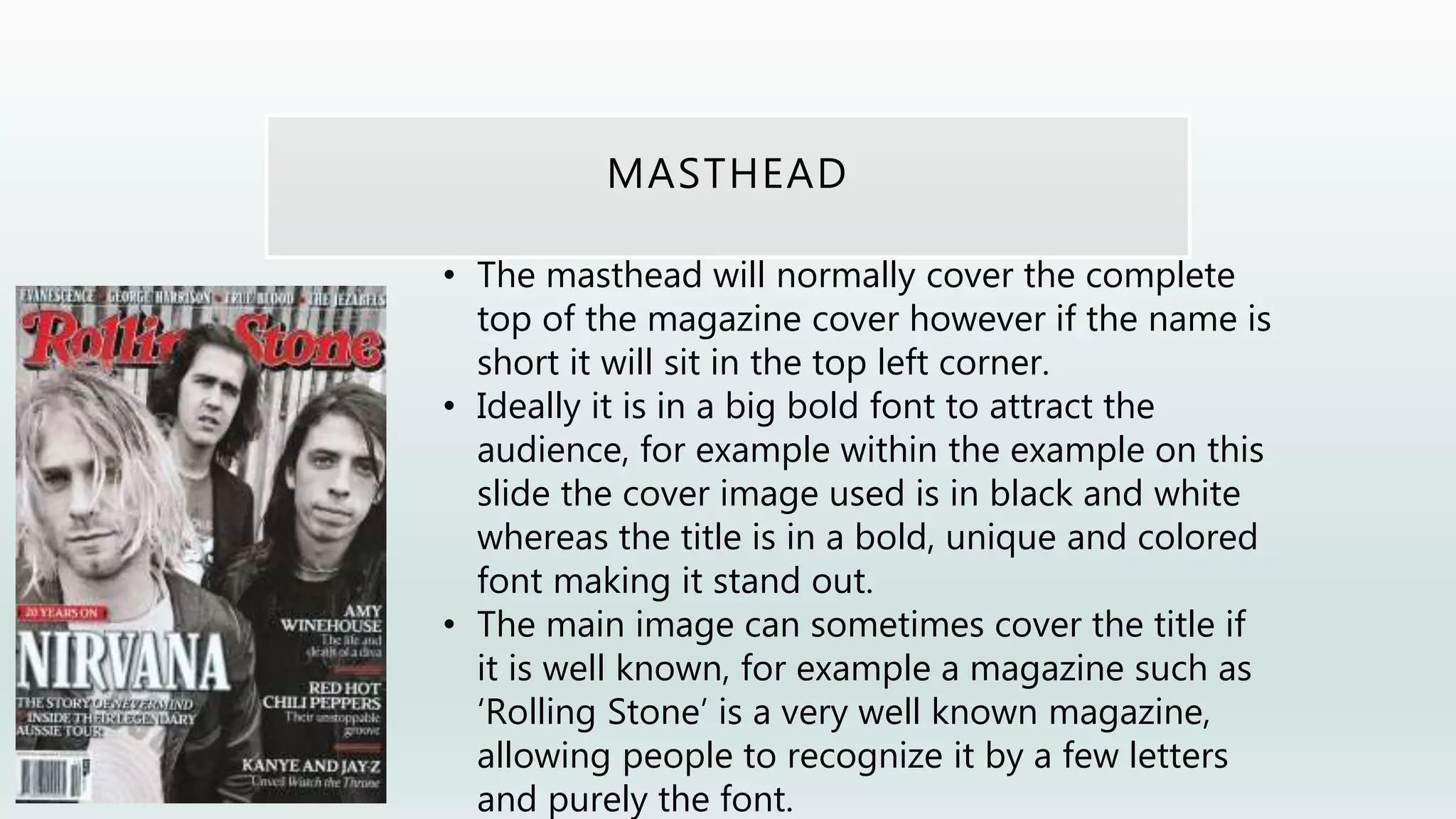 ancillary research - music magazine cover | PPTX