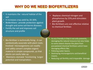 BIOFERTILLIZERS.GROUPS OF BIOFERTILLIZERS.SCOPE AND FUTURE PERSPECTIVE ...