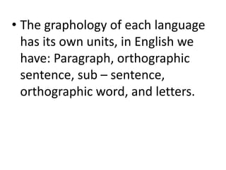 phonological and Graphological level | PPT