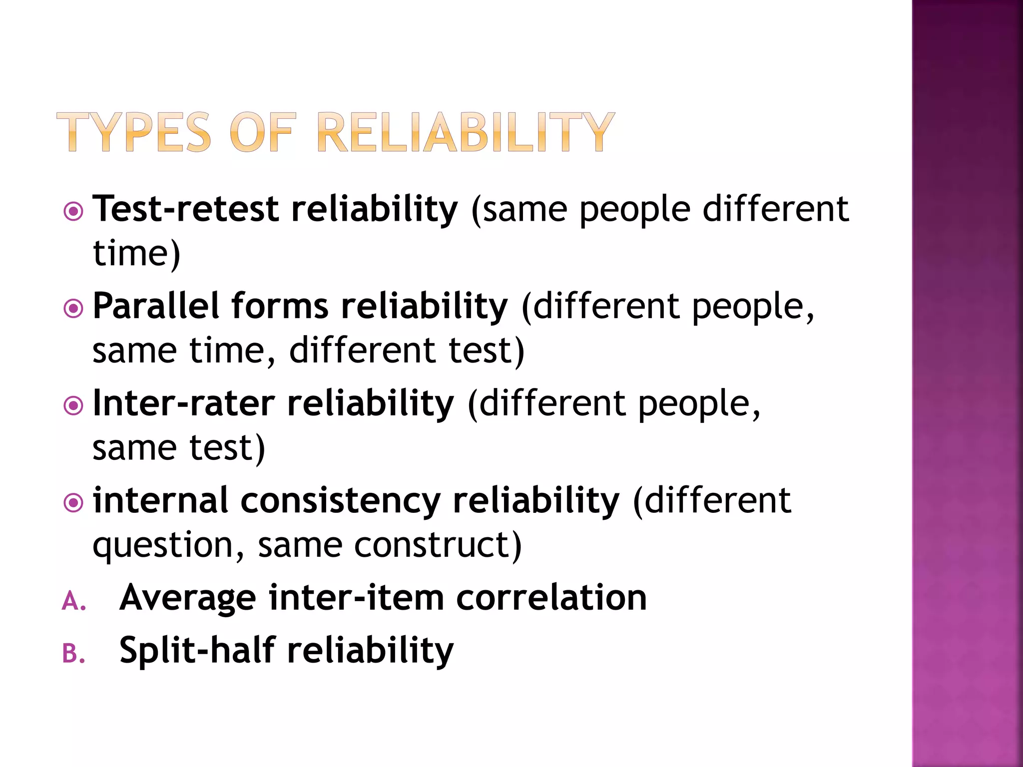 validity and reliability | PPTX