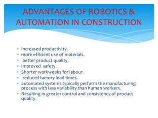 robot and automation | PPT