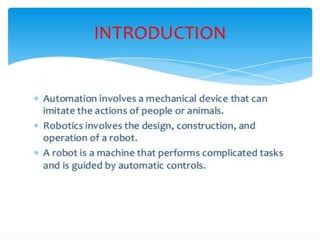 robot and automation | PPT