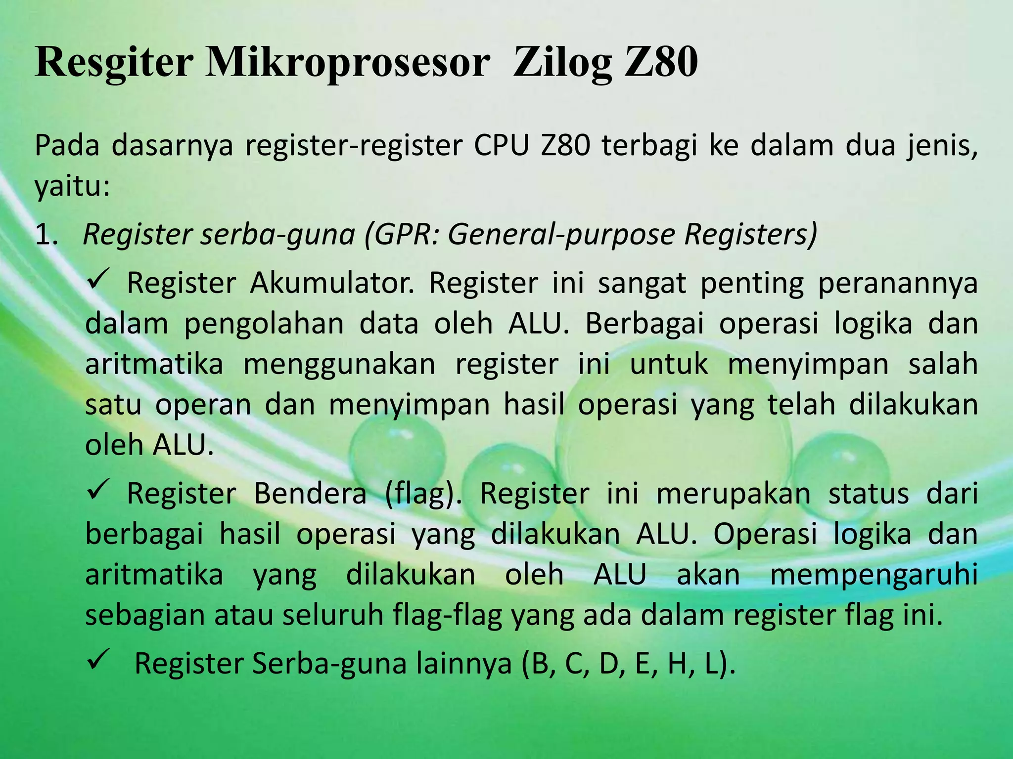 Mikroprosesor Zilog Z80 | PPTX