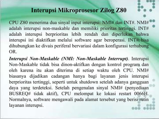 Mikroprosesor Zilog Z80 | PPTX