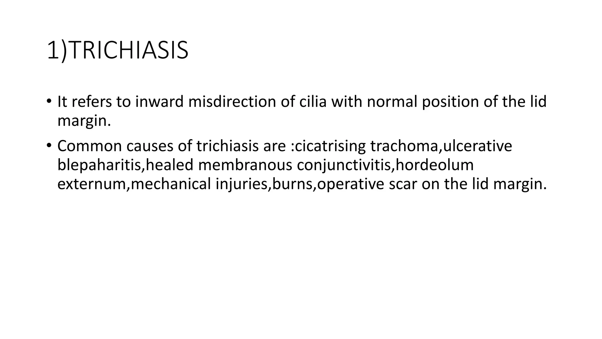 Eyelash Disorders | PPTX