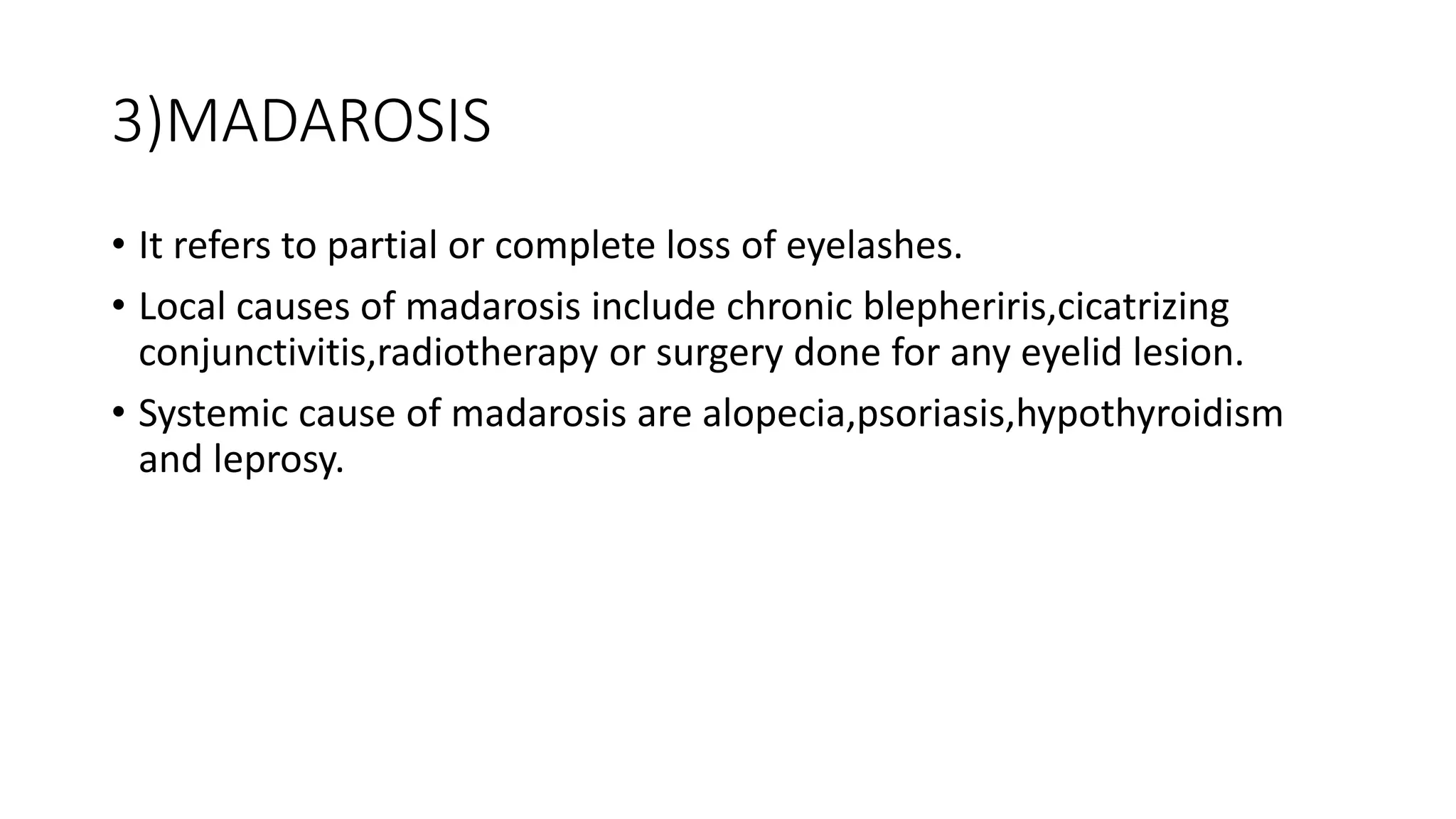 Eyelash Disorders | PPTX