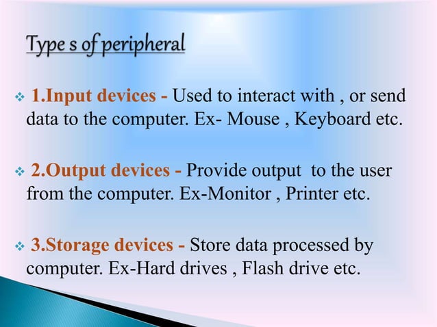Computer peripheral or Peripheral Devices | PPTX