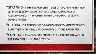 Organizing and Management of Sports Events | PPTX