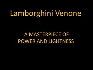 Lamborghini Venone | PPTX