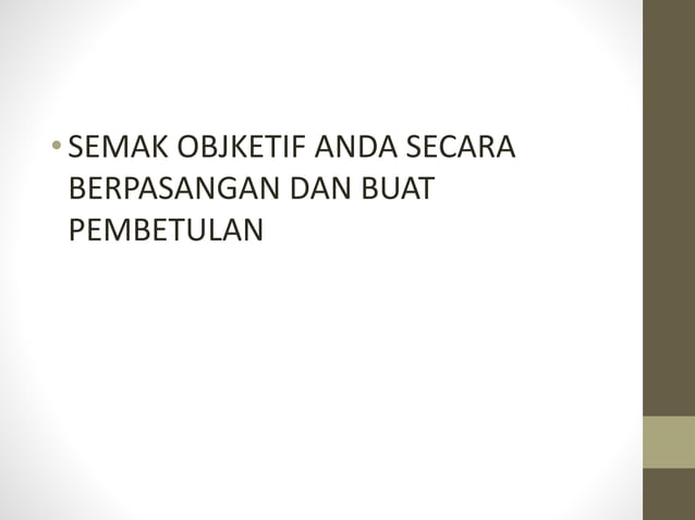 Penulisan Objektif PdPc | PPTX