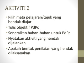Penulisan Objektif PdPc | PPTX