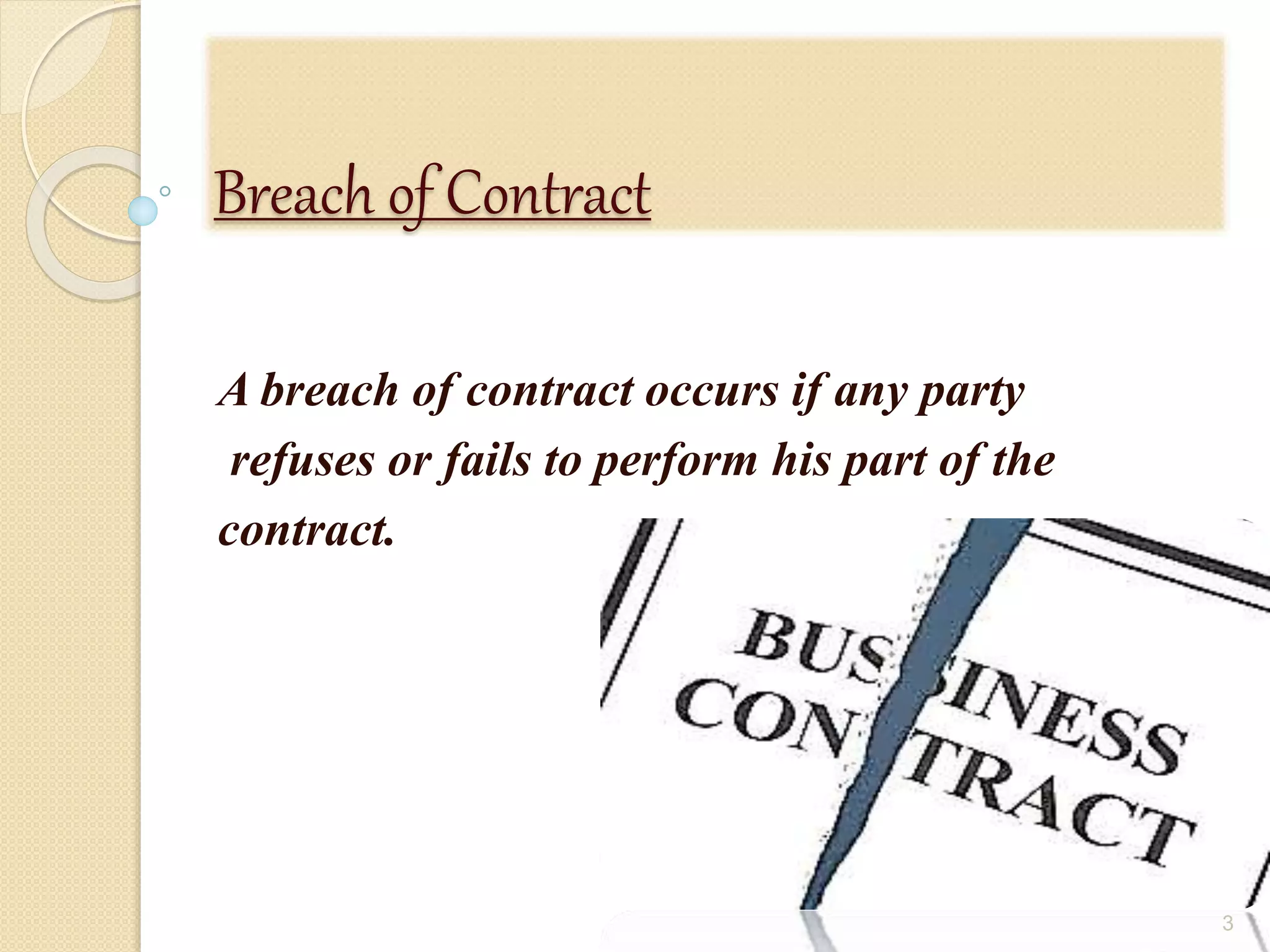 Remedies for breach of contract | PPTX