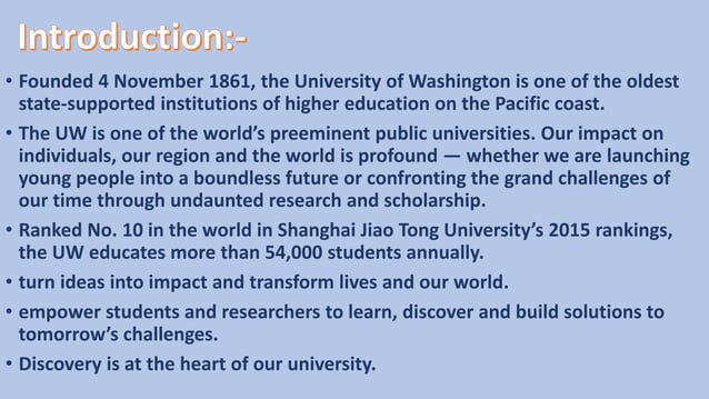 university of washington | PPT