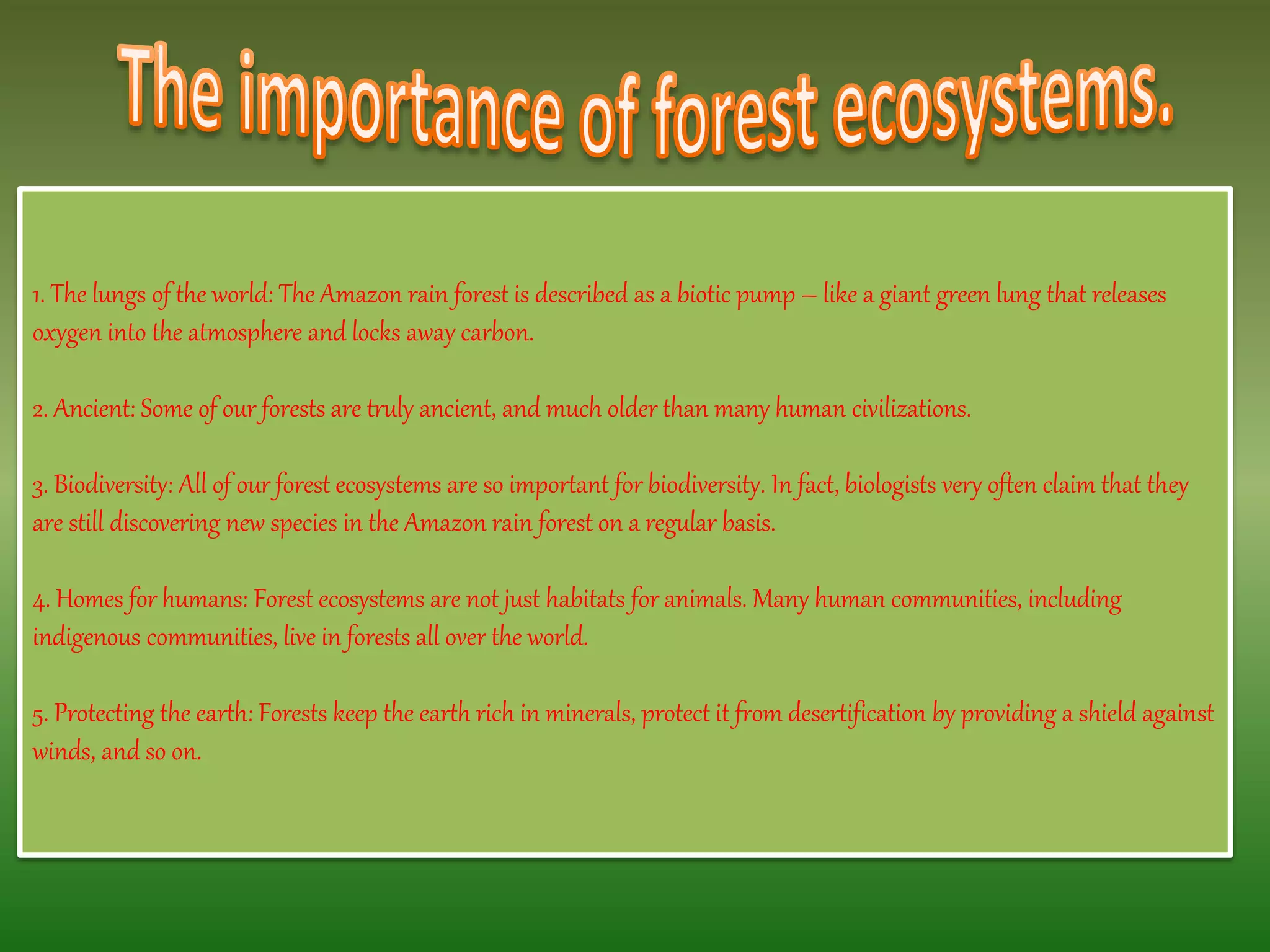 Forest ecosystem | PPTX