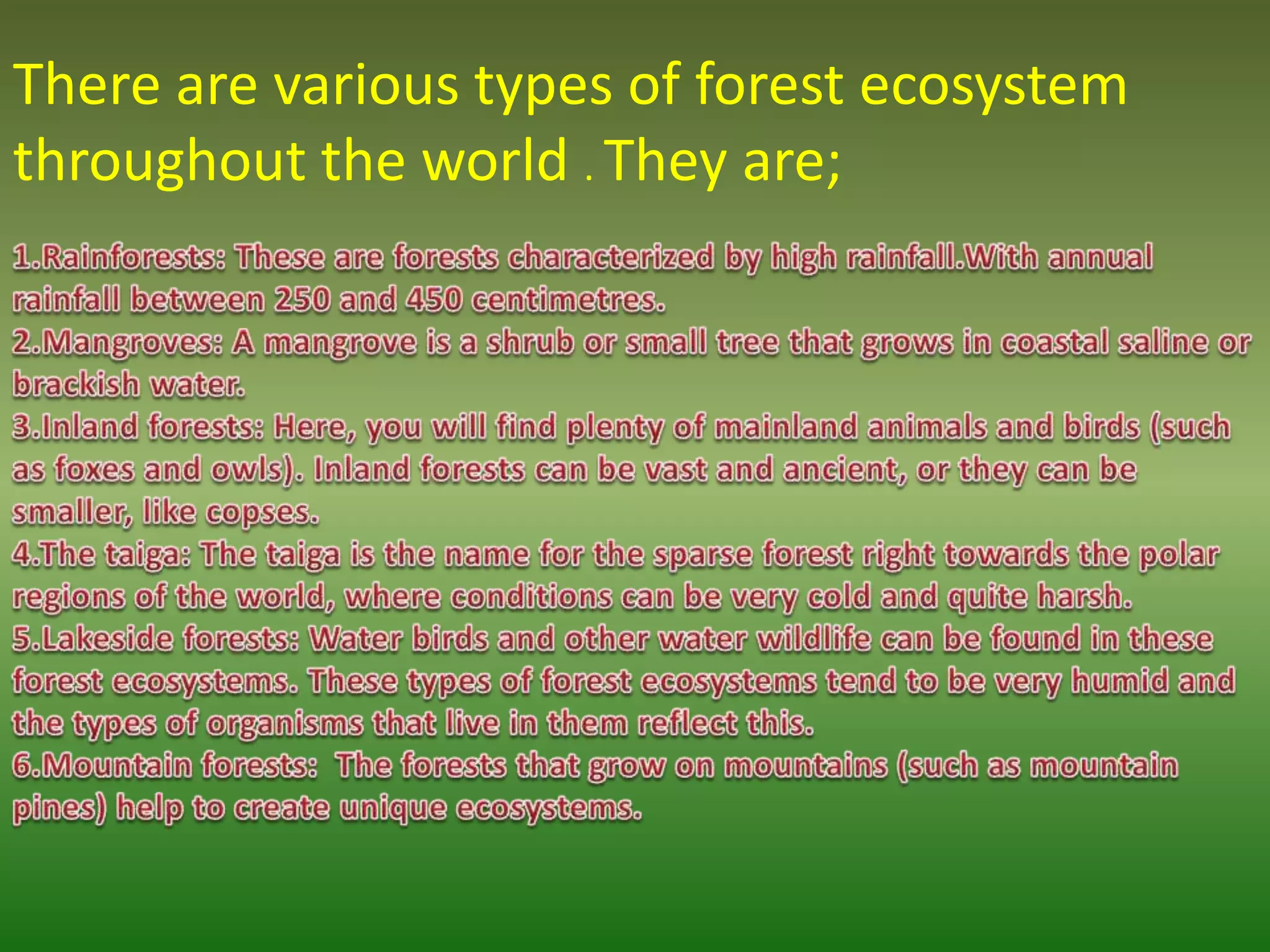 Forest ecosystem | PPTX