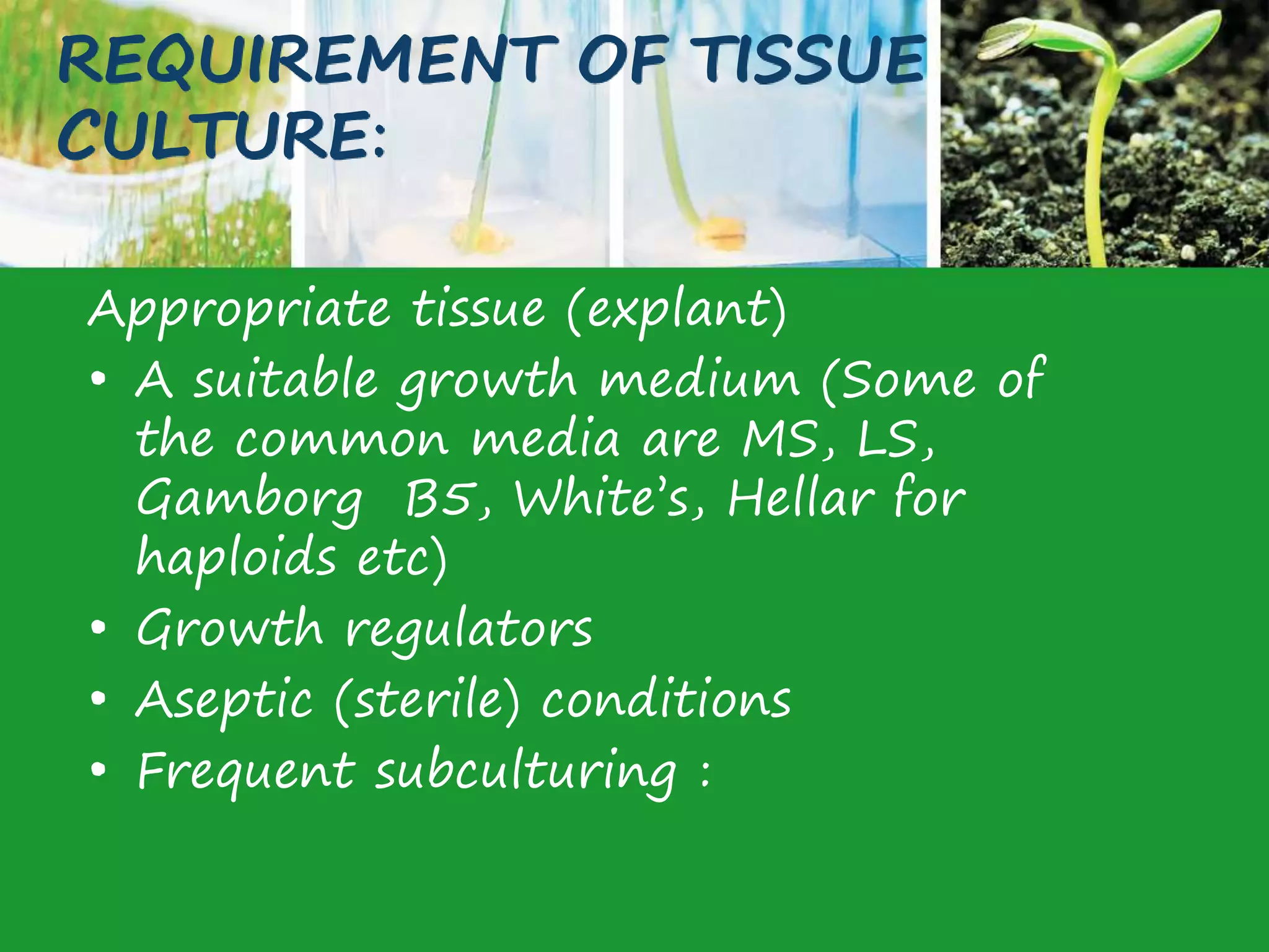Plant tissue culture,its methods, advantages,disadvantages and ...
