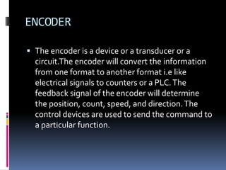 decorder and encoder and its applications | PPTX