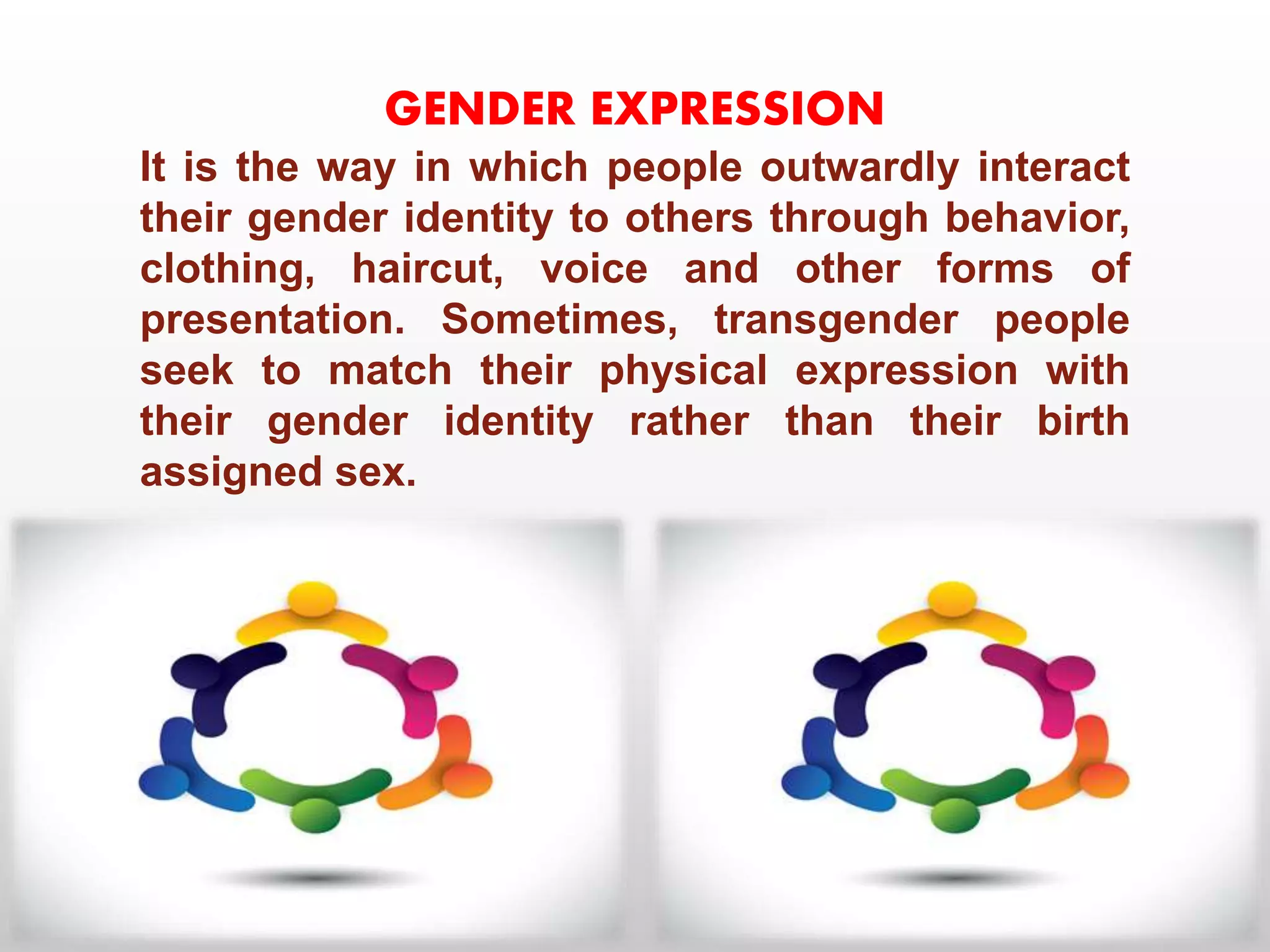Gender;gender identity;gender expression;gender stereotyping;gender ...