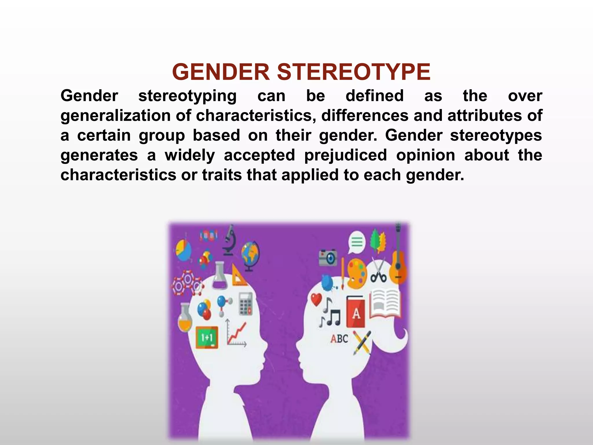 Gender;gender identity;gender expression;gender stereotyping;gender ...