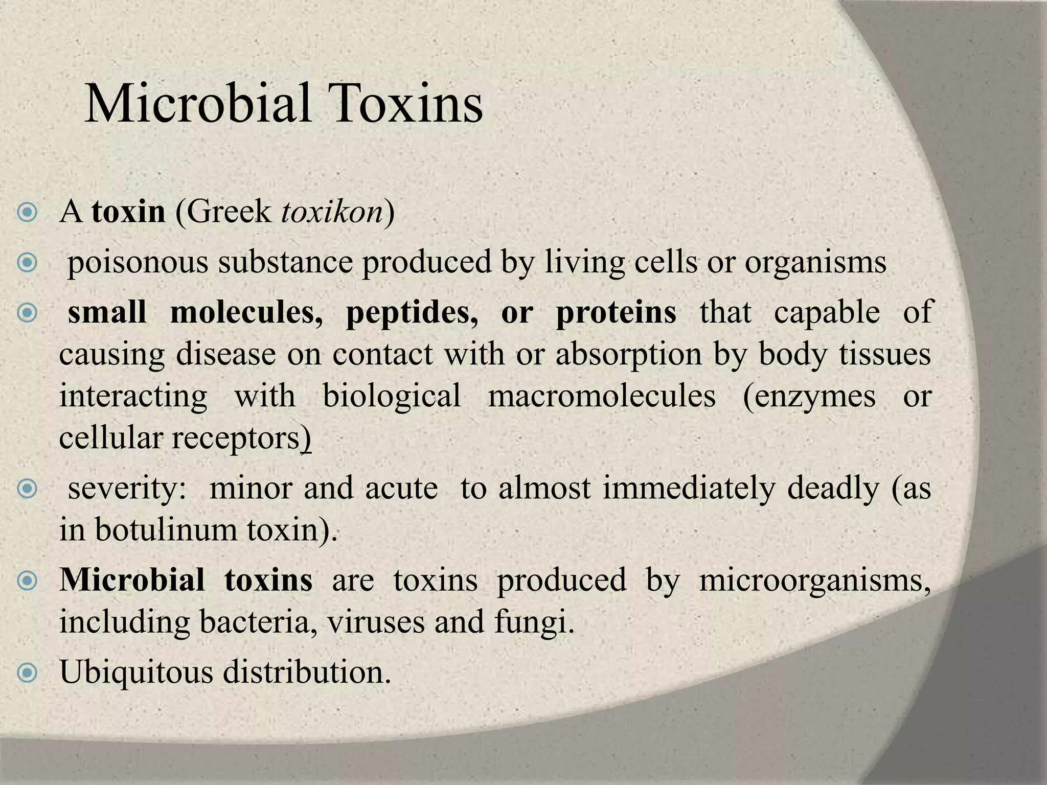 Microbial Toxins in soil | PPTX