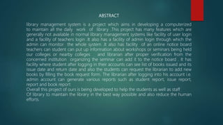 Report of Student management system | PPTX | Operating Systems ...