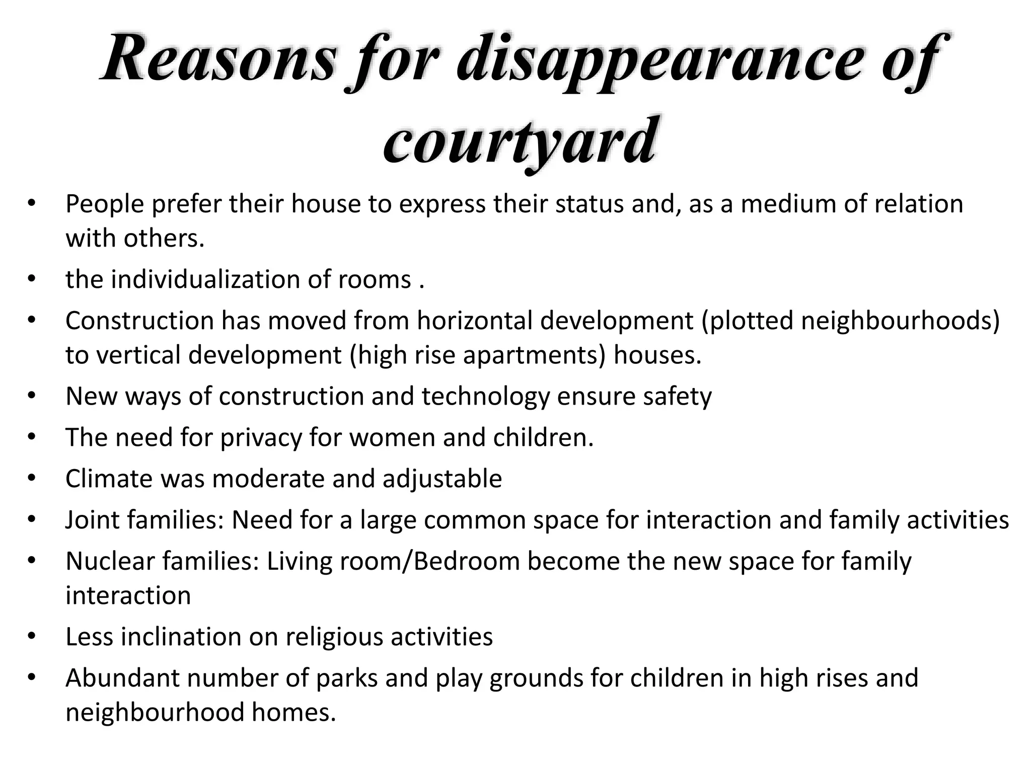 Courtyards Planning in Indian Context | PPTX