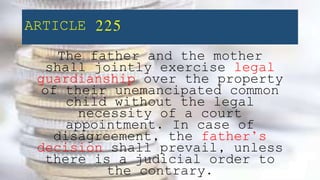 EXCERPT OF THE FAMILY CODE: Chapter 4 and 5 | PPT