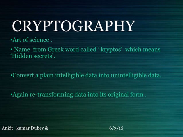 Cryptography | PPT