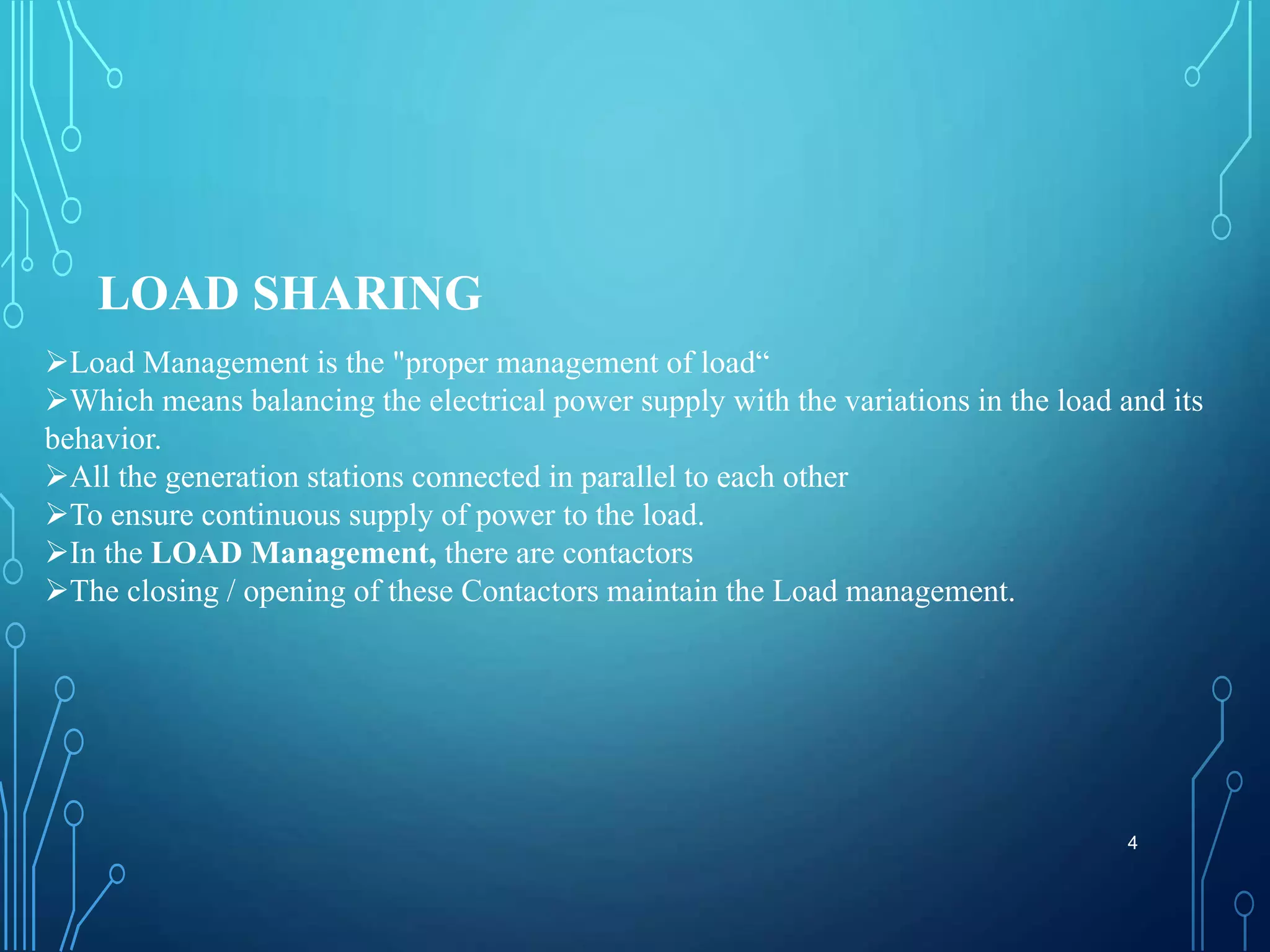 PLC Based Load Sharing | PPTX