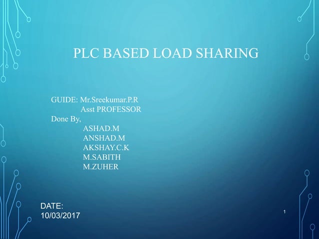 PLC Based Load Sharing | PPTX