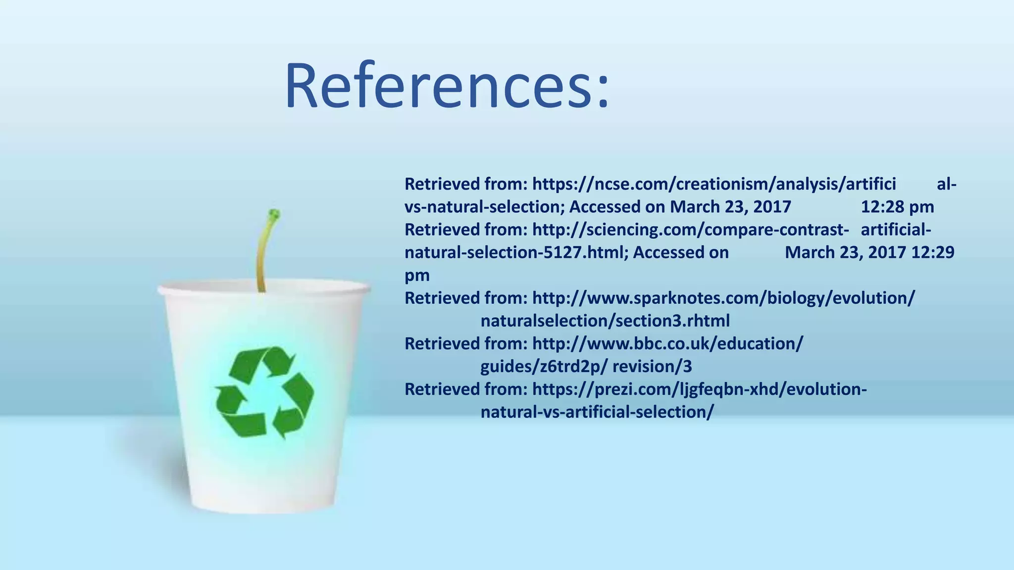 Natural Selection vs. Artificial Selection | PPTX