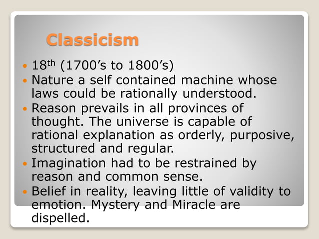 Difference between Classicism and Romanticism | PPT