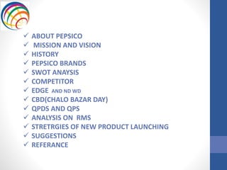 Presentation pepsico | PPTX