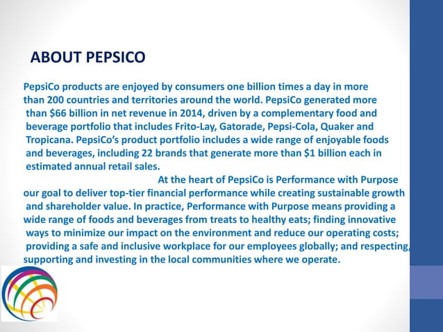 Presentation pepsico | PPTX | Business | Business and Finance