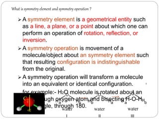 SYMMETRY ELEMENTS AND SYMMETRY OPERATIONS | PPTX | Chemistry | Science