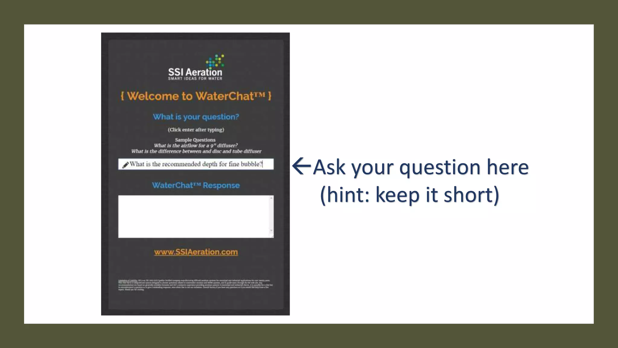 SSI WaterChat TM | PPT