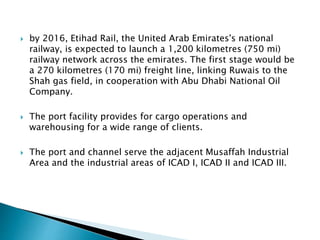 ports of abu dhabi. | PPTX